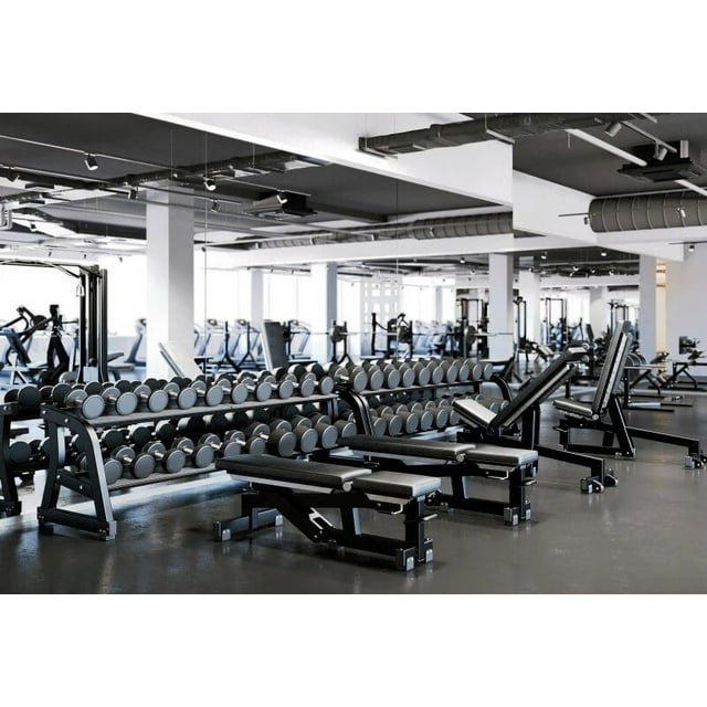 Gym Backdrop Equipment Weightlifting Exercise Sports Fitness Room ...