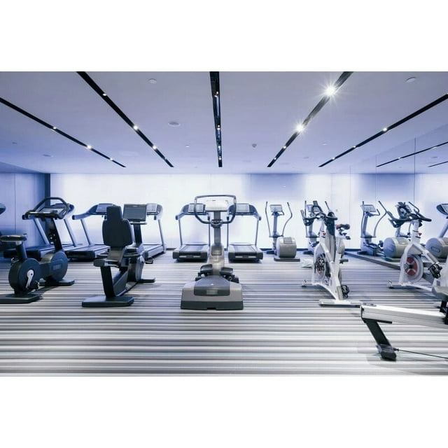 Gym Backdrop Equipment Weightlifting Exercise Sports Fitness Room ...