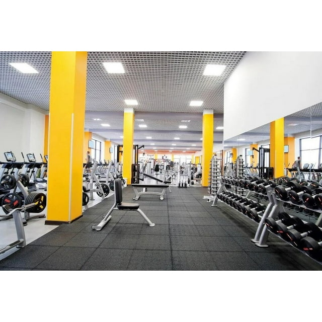 Gym Backdrop Equipment Weightlifting Exercise Sports Fitness Room ...