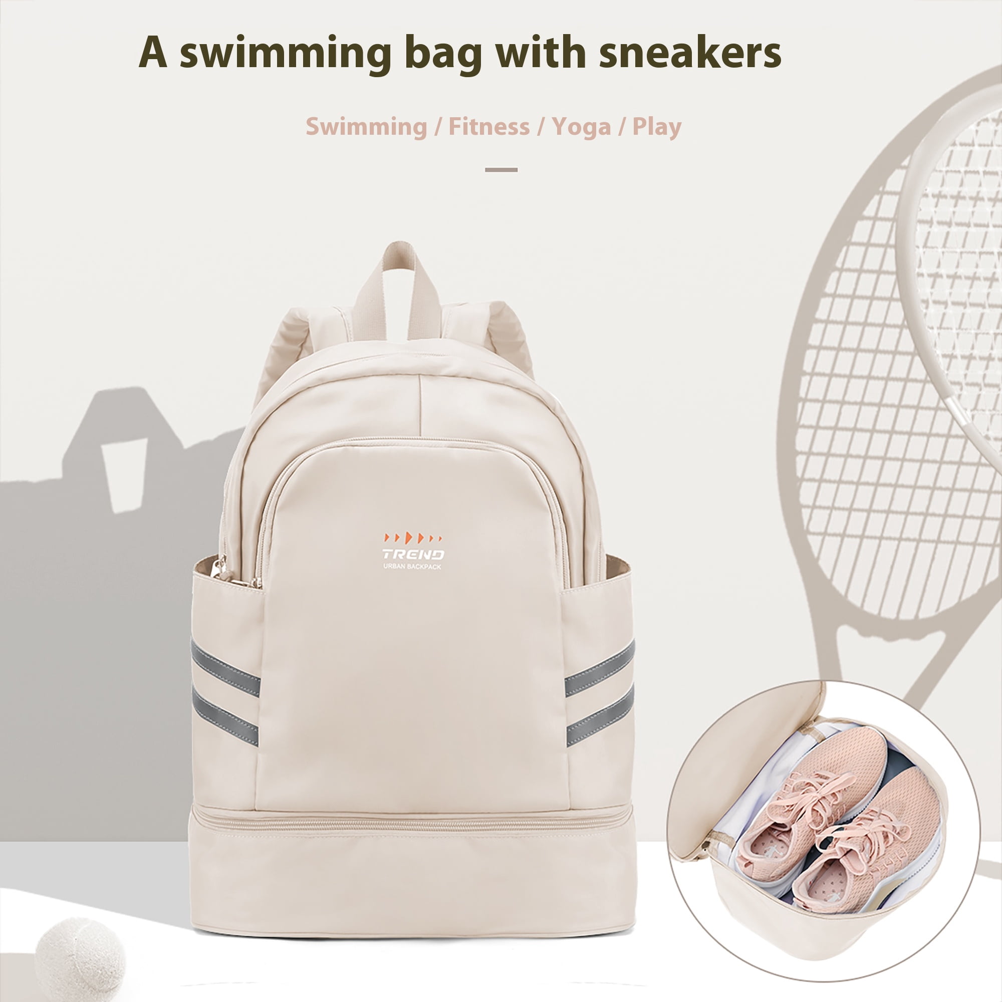 Gym Backpack For Women Men Waterproof Backpack With Shoe Compartment ...