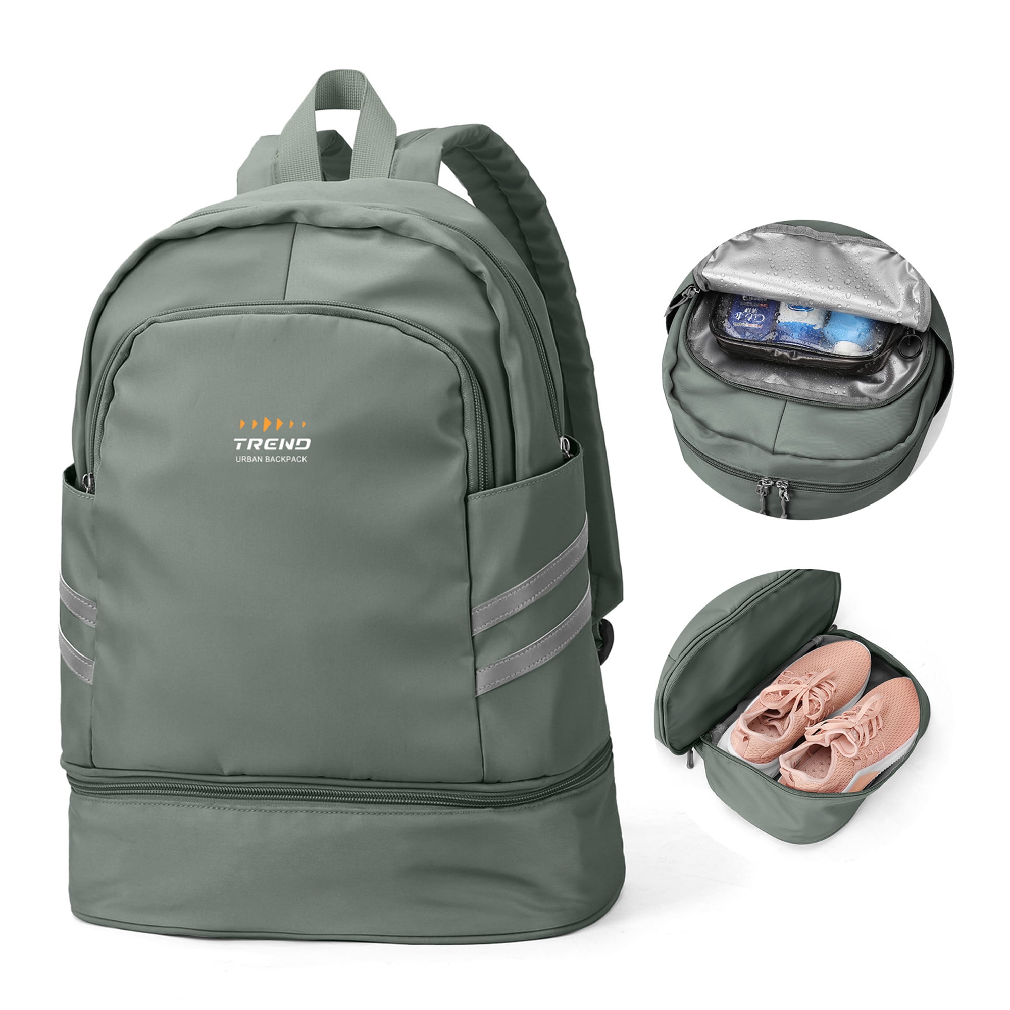 Walmart Women's Gym Backpack, Water Resistant, Shoe Compartment, Wet ...