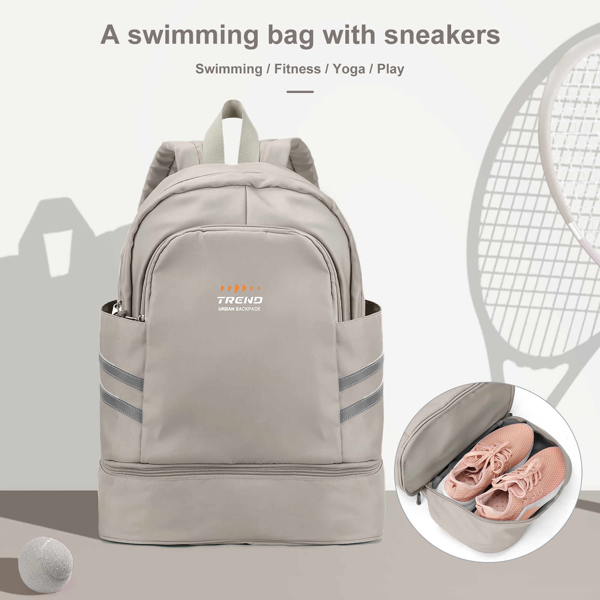 Gym Backpack for Women with Shoes Compartment & Wet Pocket, Large Women ...