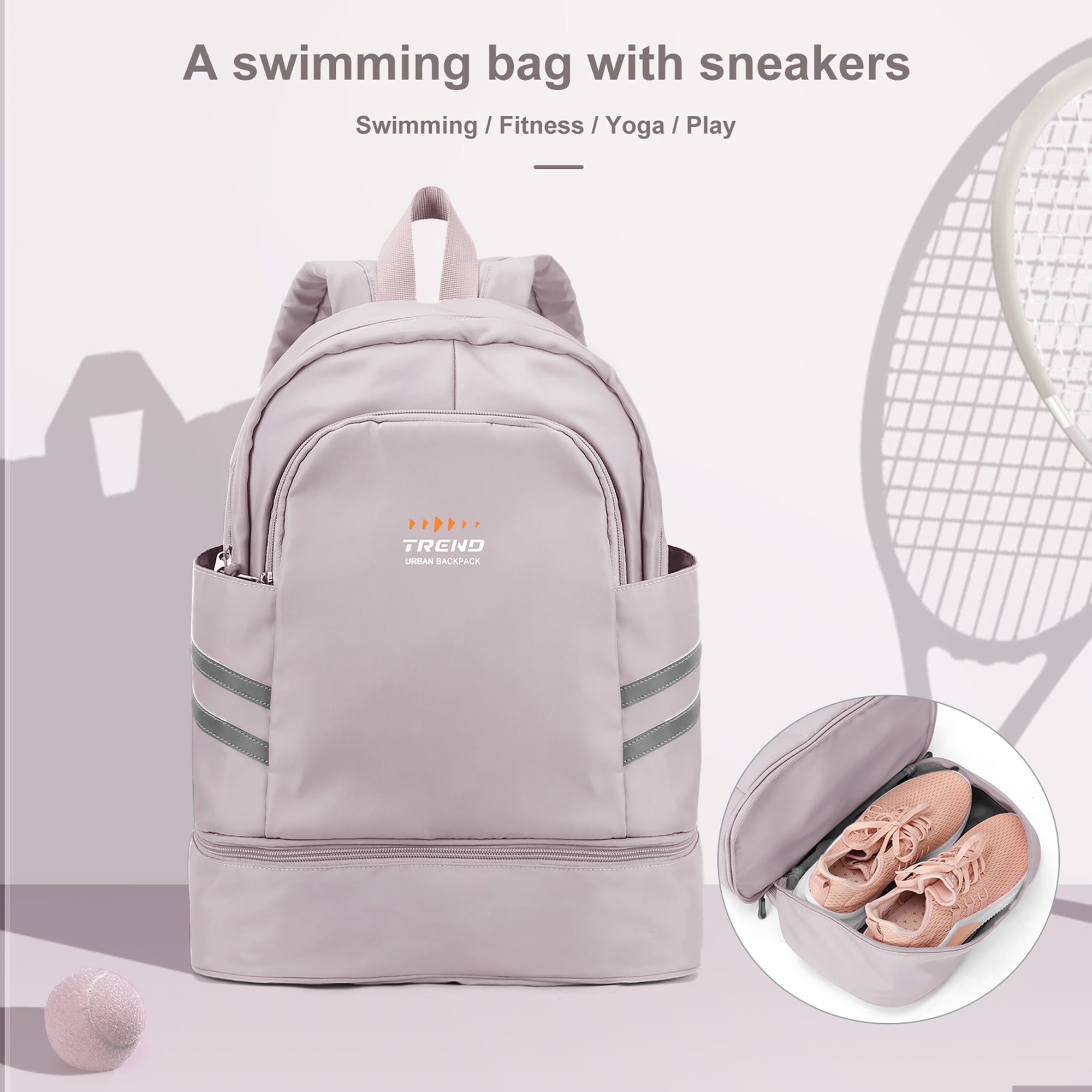 Gym Backpack for Women with Shoes Compartment & Wet Pocket, Large Women ...