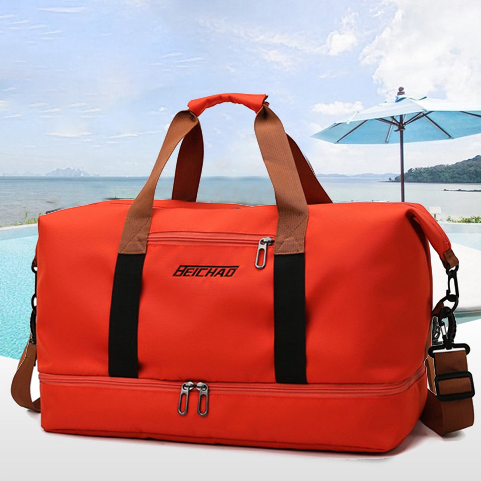 Gym Bag Duffel Bag, Waterproof Dufflebag, Shoe Wet Clothes Compartments ...
