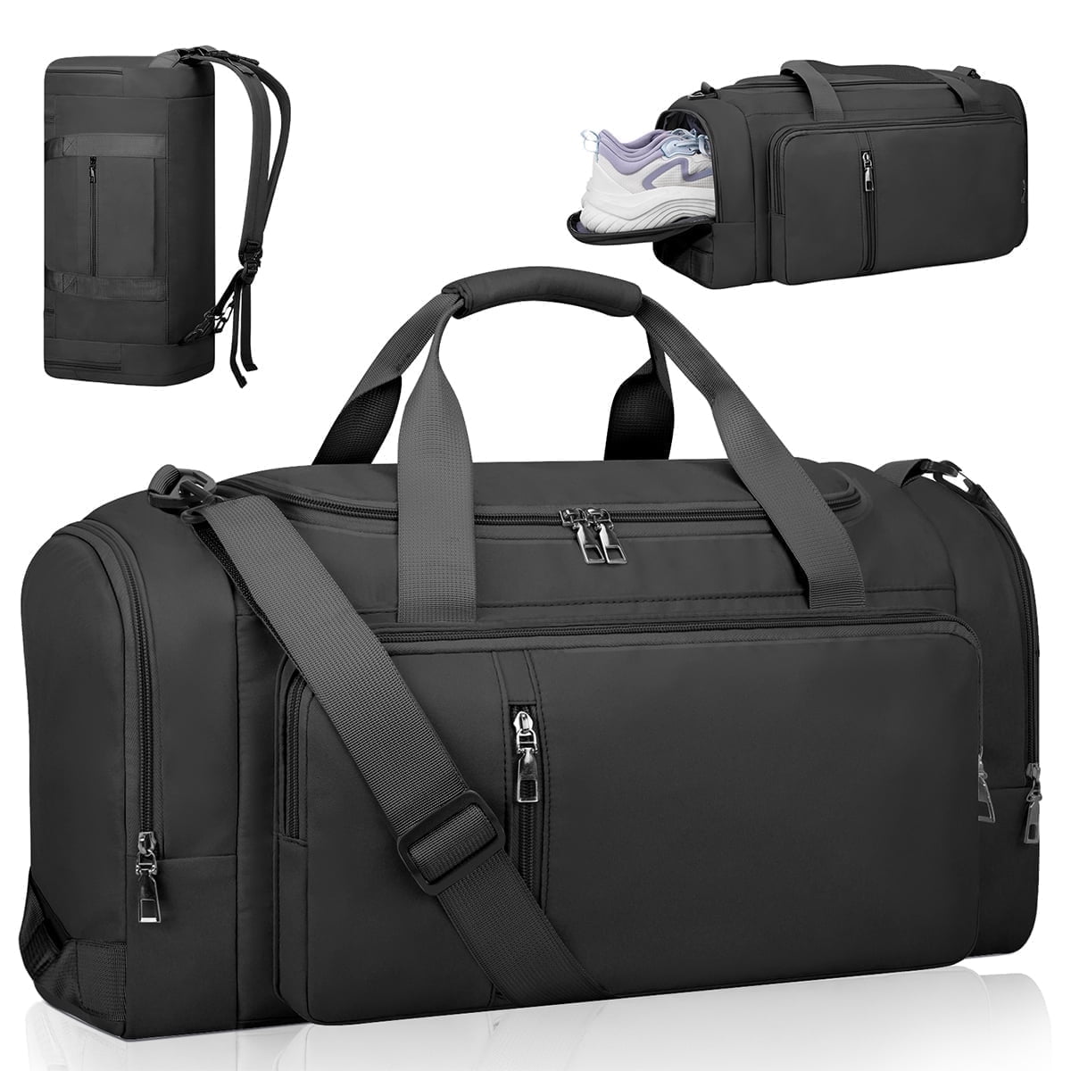 XUEYU 40L Gym Bag, Convertible Duffle Bag with Shoes Compartment and ...