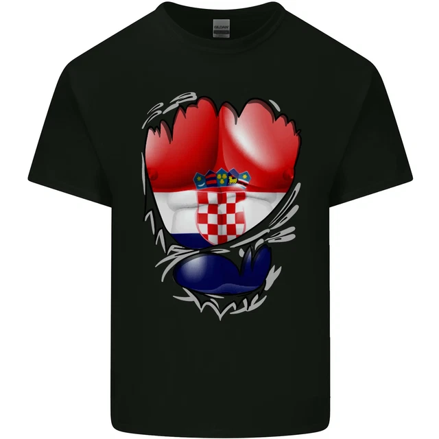 Gym Croatian Flag Ripped Muscles Croatia T-Shirt - Walmart.com