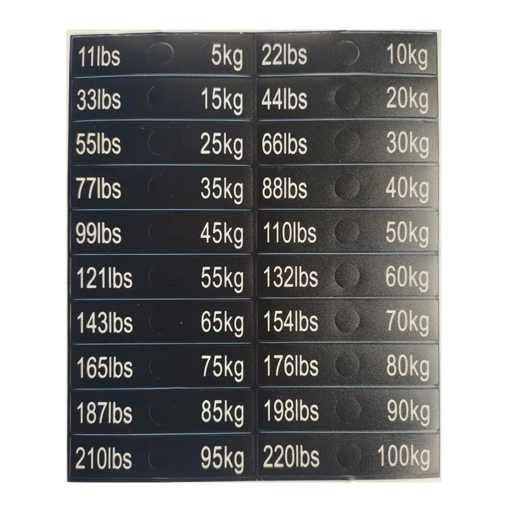 Gym Equipment Weight Label Sticker Water Resistant Removable Weight ...