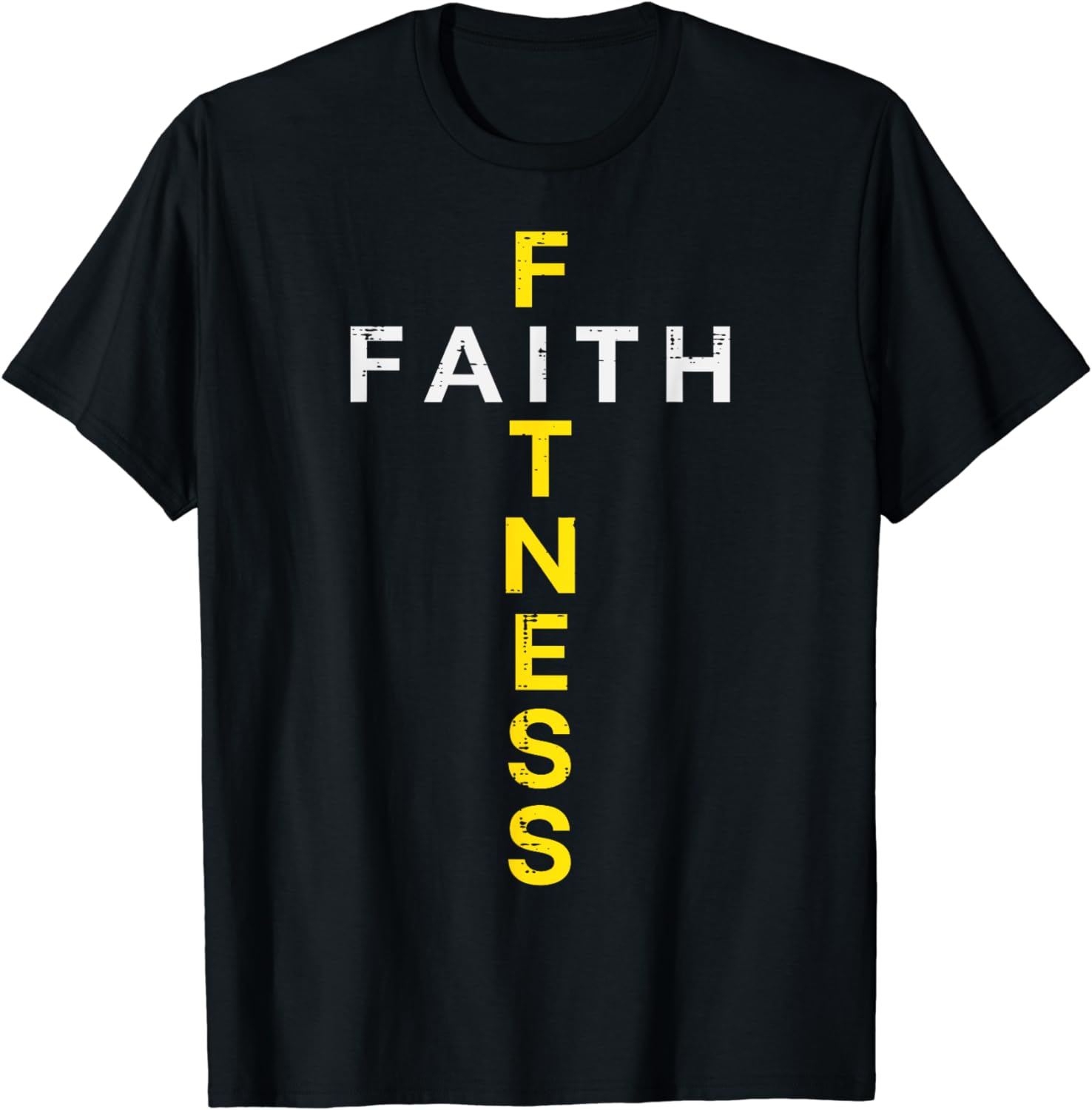 Gym Faith Fitness Cross Christian Workout Exercise Women Men T-Shirt ...
