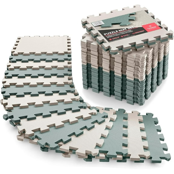 Philosophy Gym Pack of 6 Exercise Flooring Mats - 24 x 24 Inch Foam ...