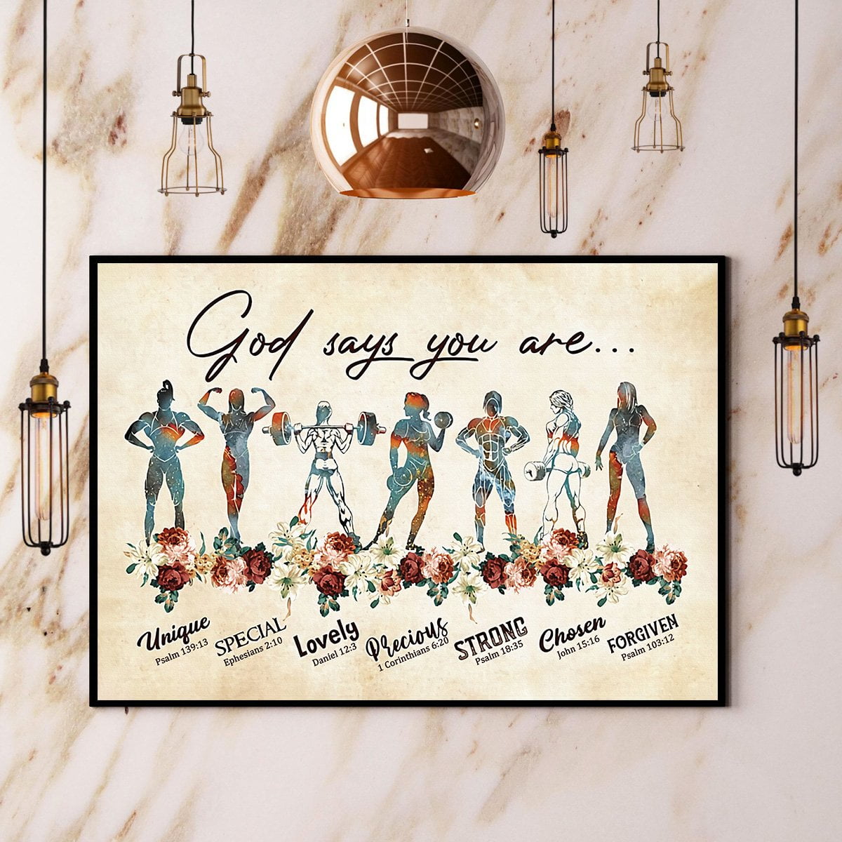 Gym God Says You Are Unique Paper Poster No Frame Matte Wall Art Decor ...