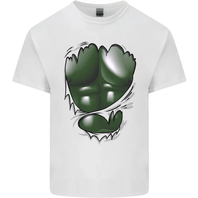 Gym Green Torso Ripped Muscles Effect T-Shirt - Walmart.com
