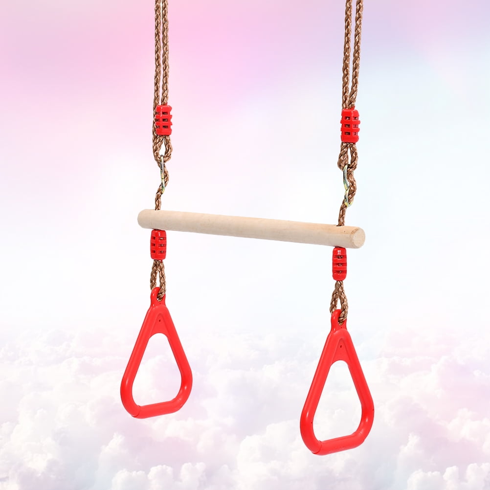 Gym Heavy Duty Ring Bar Combo Swing Bar Ring Wooden Swing Bar Fitness ...