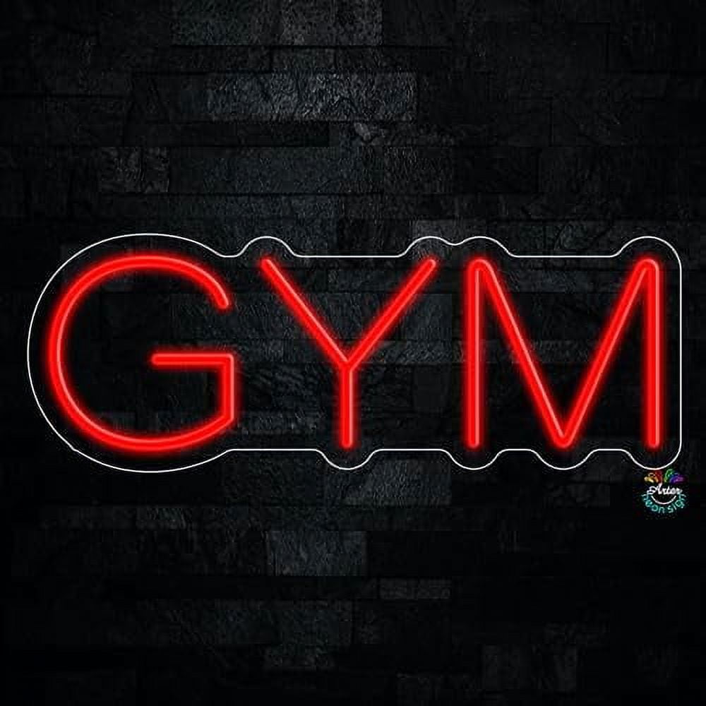 Gym LED Neon Sign 22"L x 8"H #32349 - Walmart.com