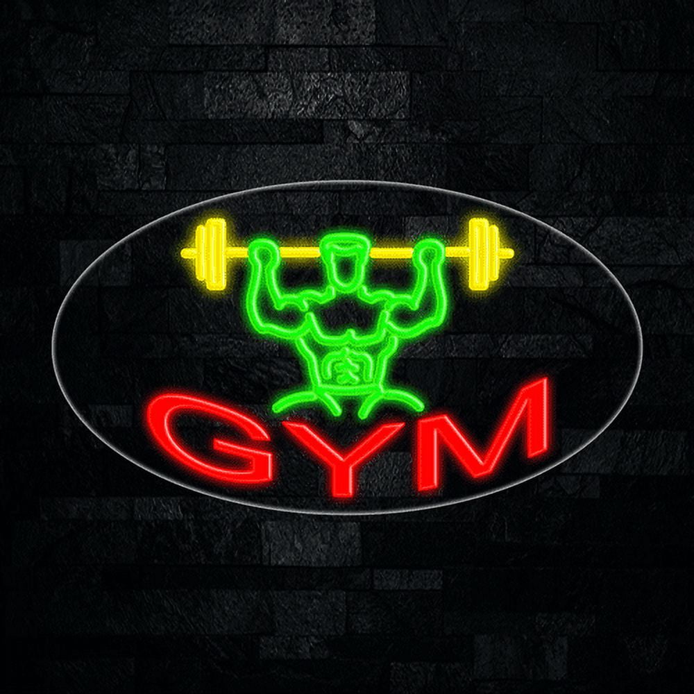 Gym LED Neon Sign 28"L x 16"H #34350 - Walmart.com