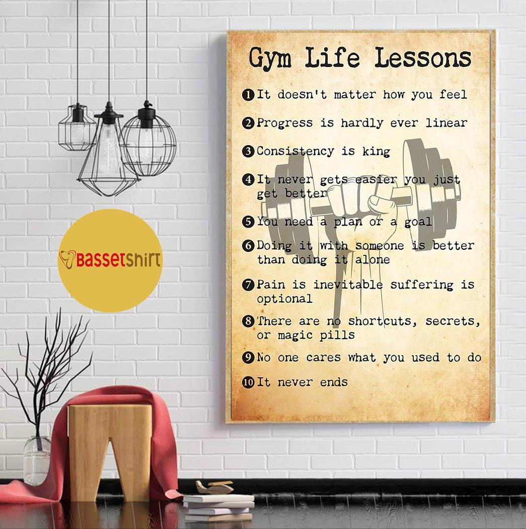 Gym Life Lessons poster 11 x 17 Inch Poster - Walmart.com