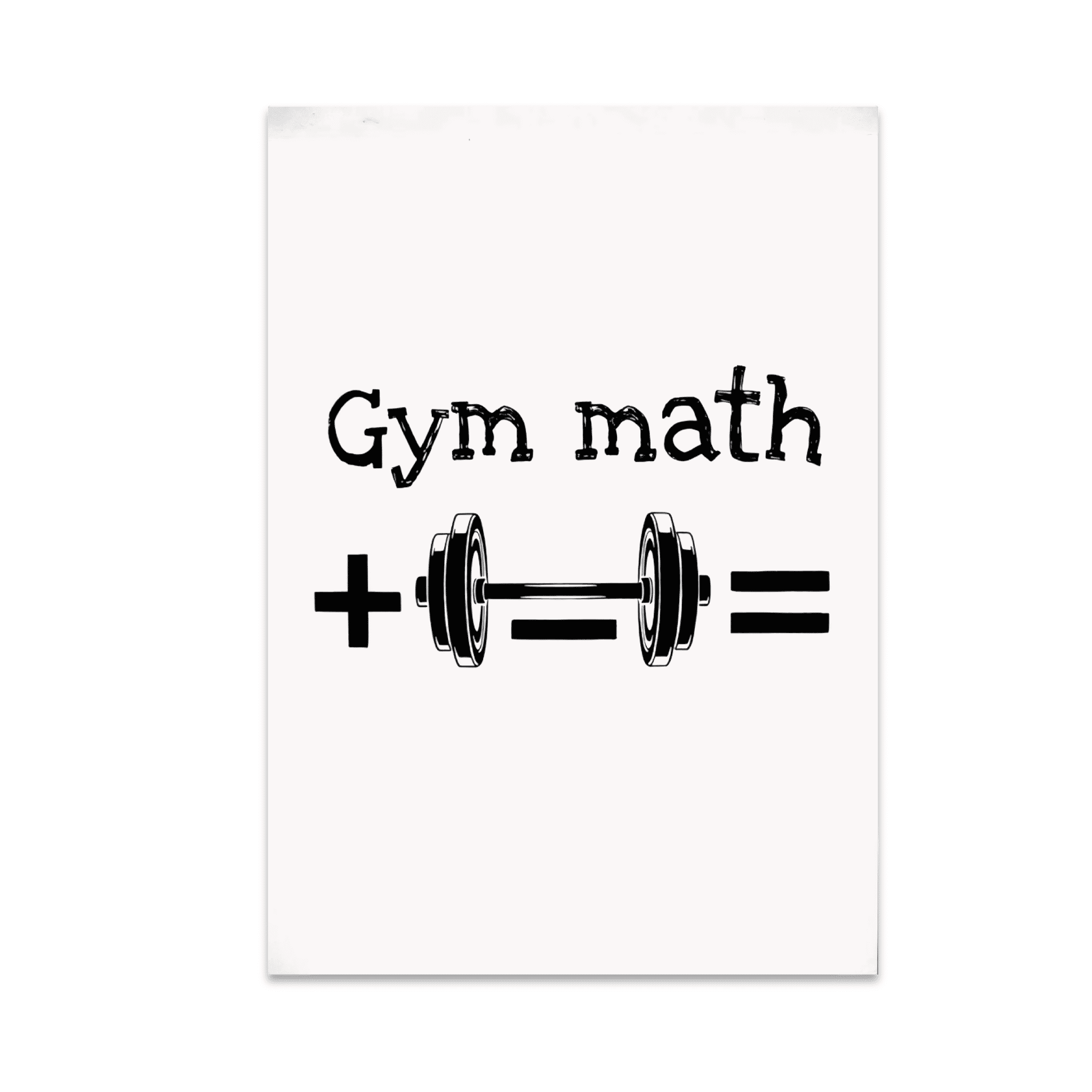 Gym Math Equation Wall Art - Fitness Enthusiast - 13x19 Poster Print ...