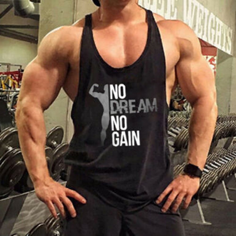 Gym Mens Muscle Sleeveless Tank Top Tee Shirt Bodybuilding Sport