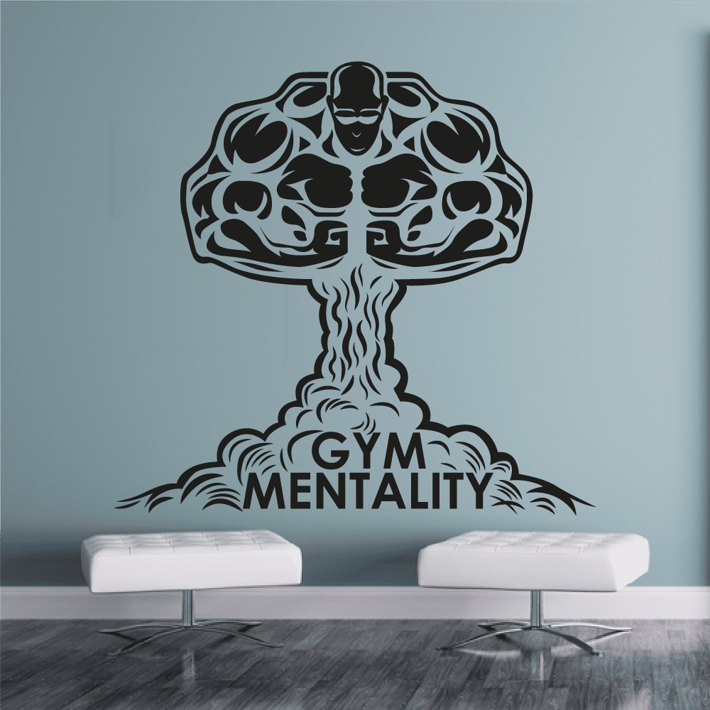 Gym Mentality - Workout Motivation QuoteBody Builder SilhouetteFitness ...