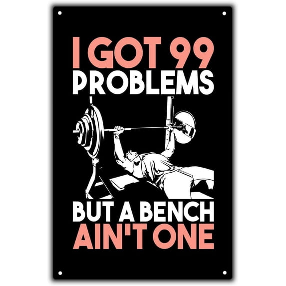 Gym Motivation Metal Tin Sign Weightlifting Dumbbell Fitness Poster ...