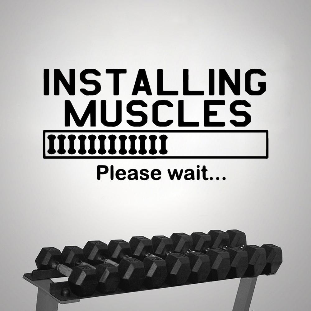 Gym Motivation Sentences Wall Sticker Home Decor DIY Wall Art Art ...