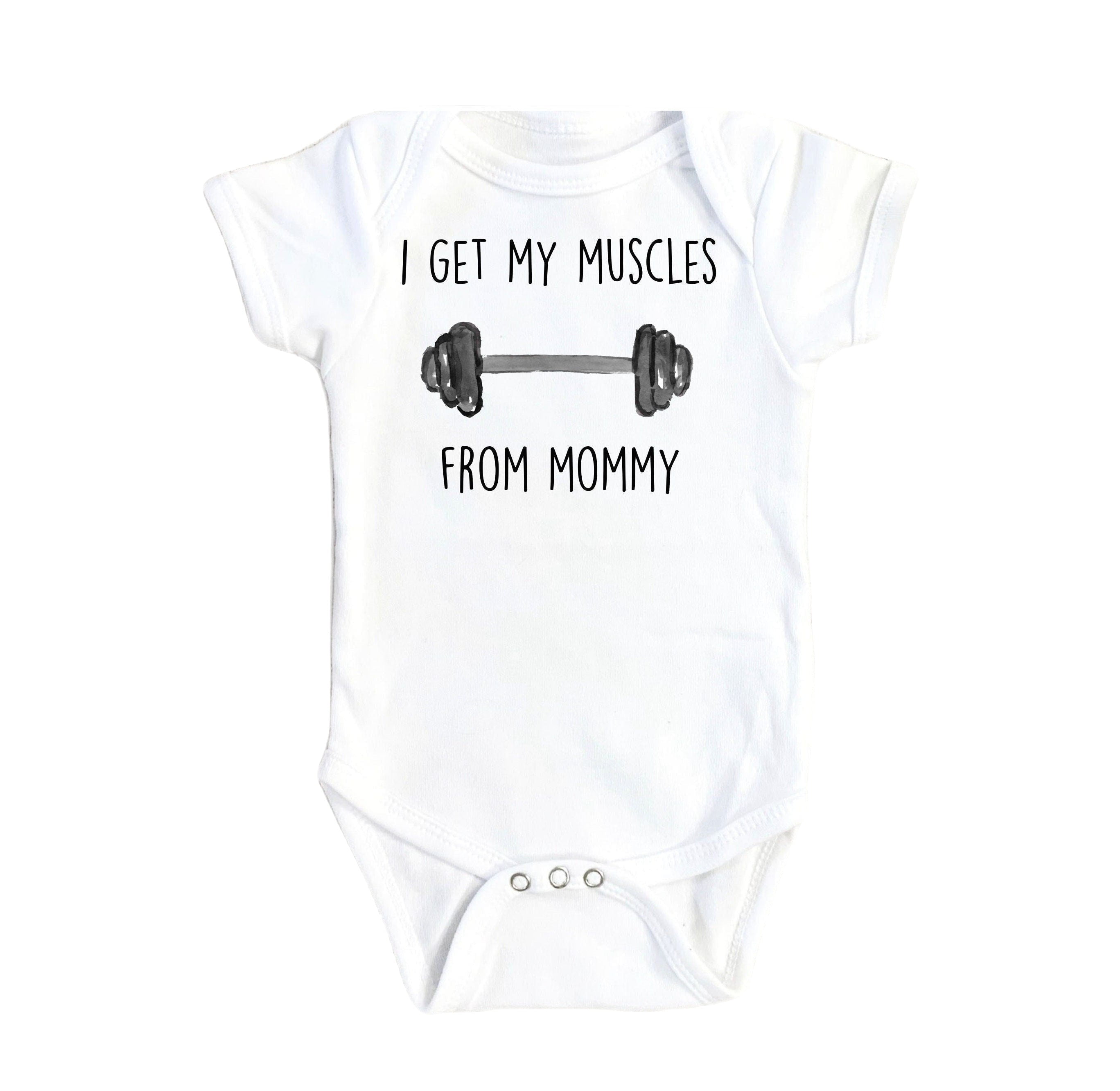 Gym Muscles Mommy - Baby Boy Girl Clothes Infant Bodysuit Funny Cute Newborn - Walmart.com