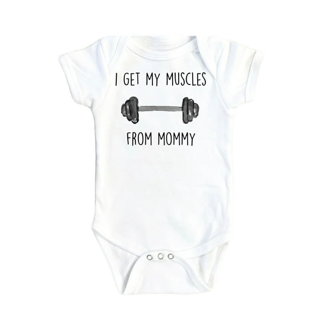 Gym Muscles Mommy - Baby Boy Girl Clothes Infant Bodysuit Funny Cute Newborn - Walmart.com