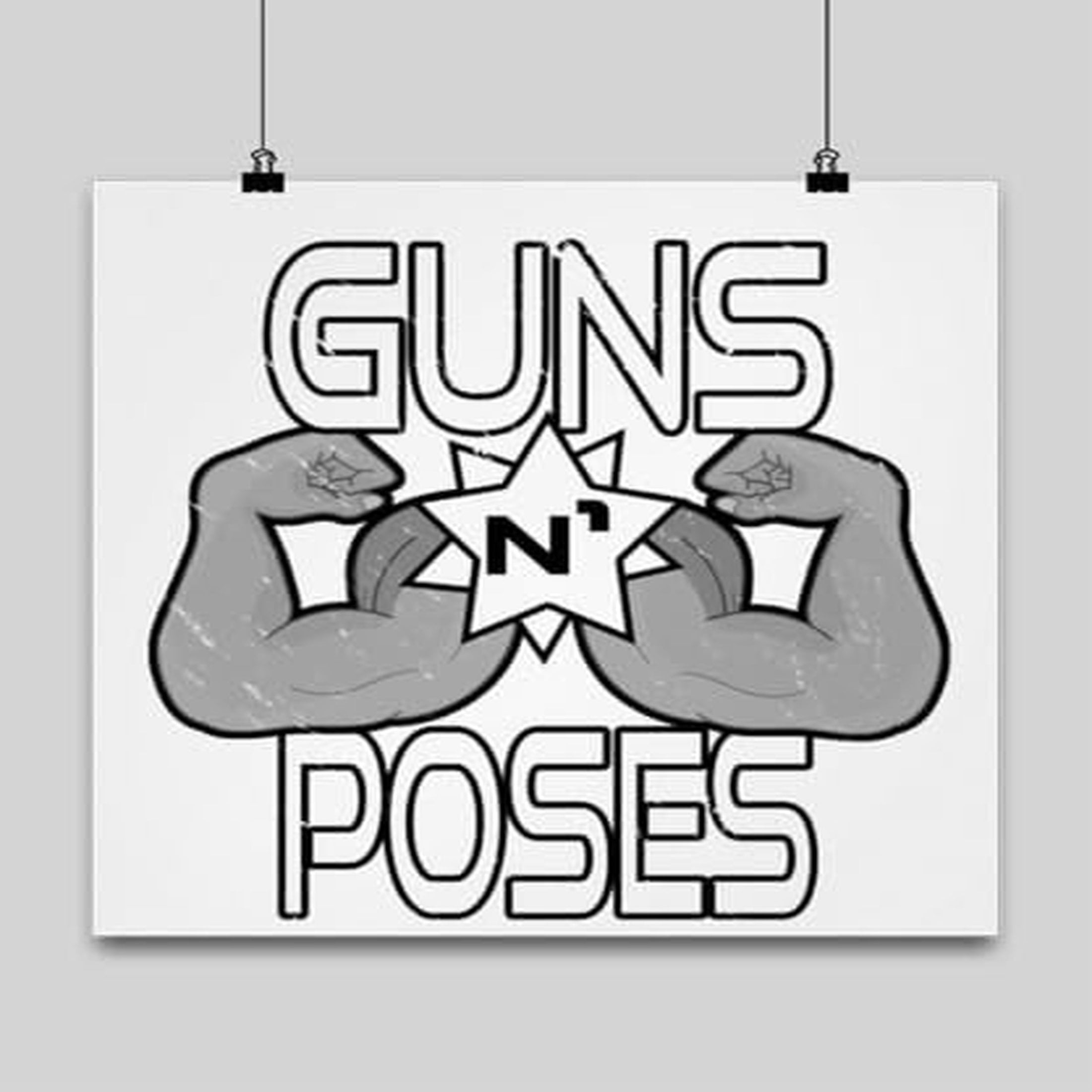 Gym Poster, Guns N' Poses - Fitness, Fitness Wall Art Gift, White 13x13in Poster - Walmart.com