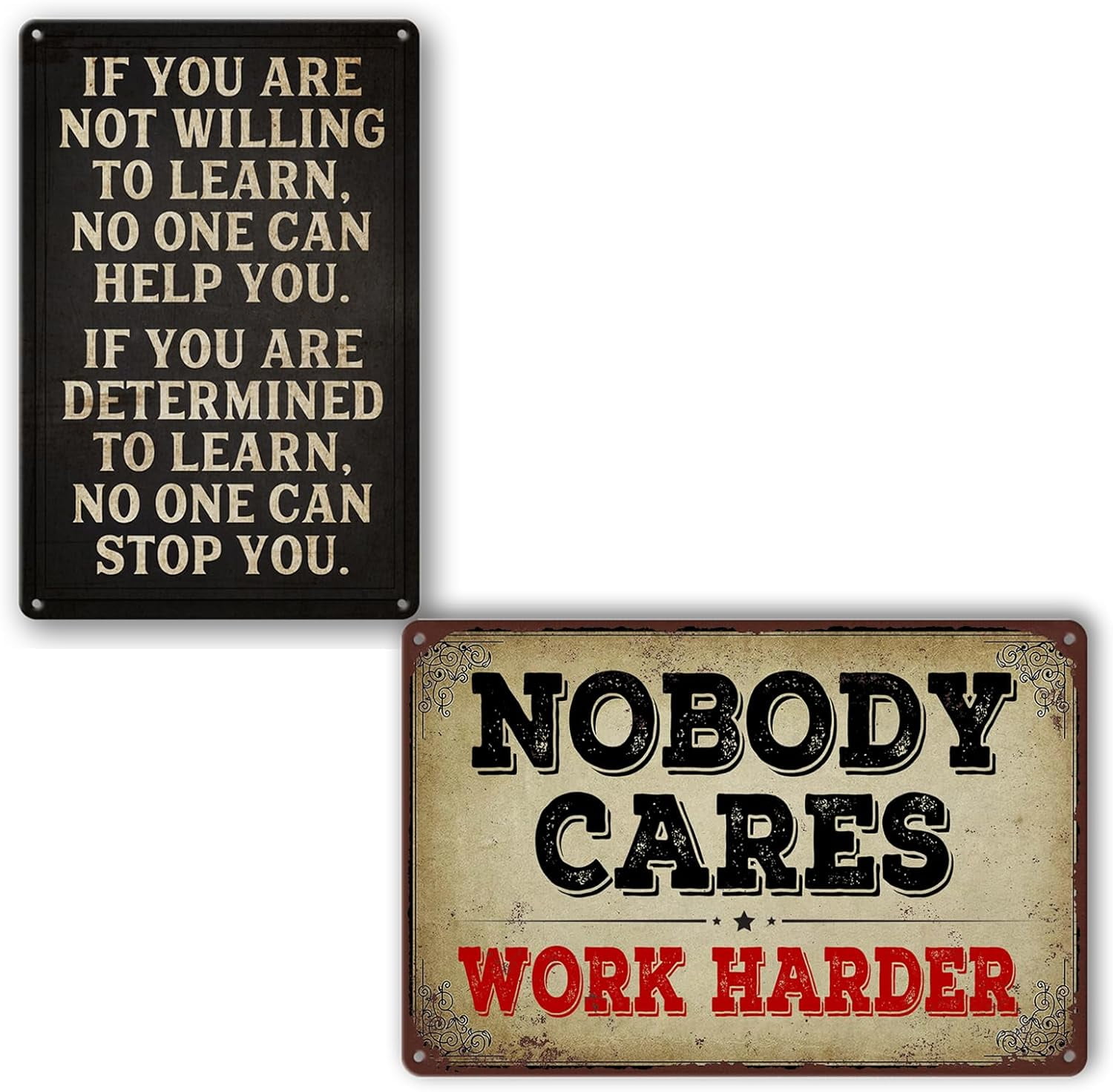 Gym Posters For Home Gym Nobody Cares Work Harder Gym Tin Sign Vintage ...