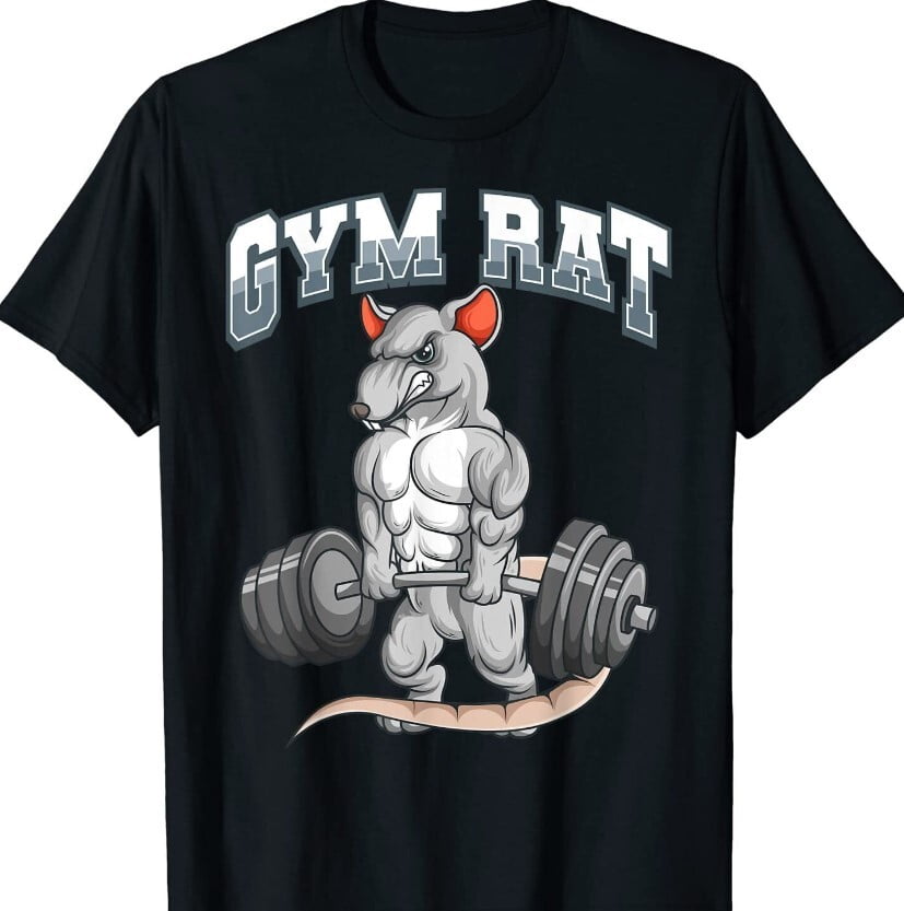 Gym Rat Fitness Bodybuilding T-Shirt - Walmart.com