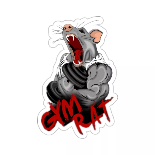 Gym Rat Workout Cross Fit Freak Muscle Bro Sis Rizz Sticker Vinyl Decal ...