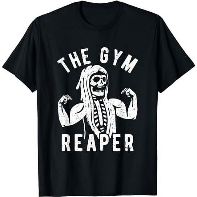 Gym Reaper Halloween Costume Funny Skeleton Fitness Workout T-Shirt - Walmart.com