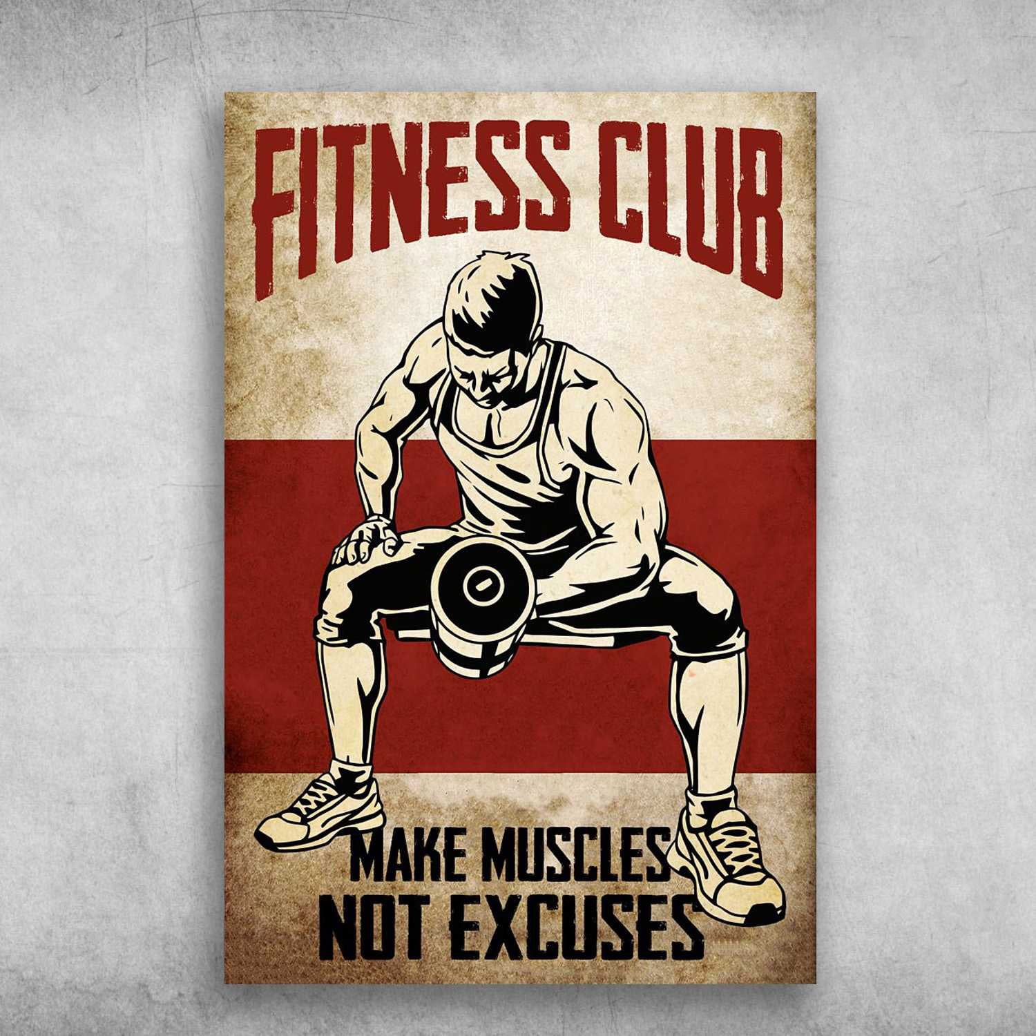 Gym Room, Gym Poster, Weightlifting Man, Fitness Club, Make Muscles ...