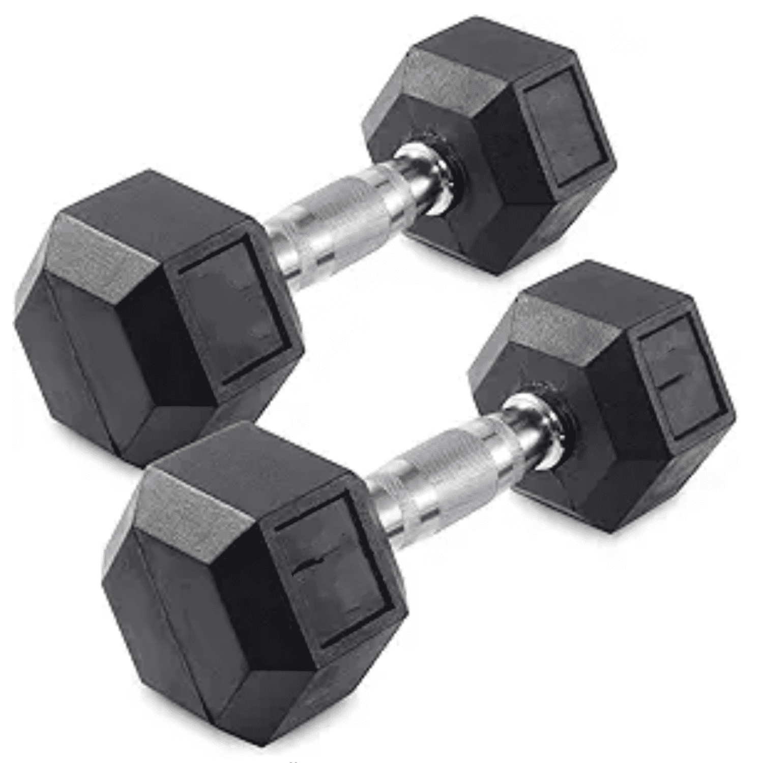 Gym Rubber Coated Hex Dumbbell Hand Weights, Pairs - Walmart.com