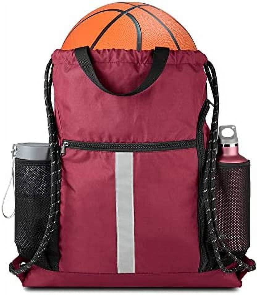 Gym Sack Drawstring Bag Sports String Backpack with Shoe Compartment ...