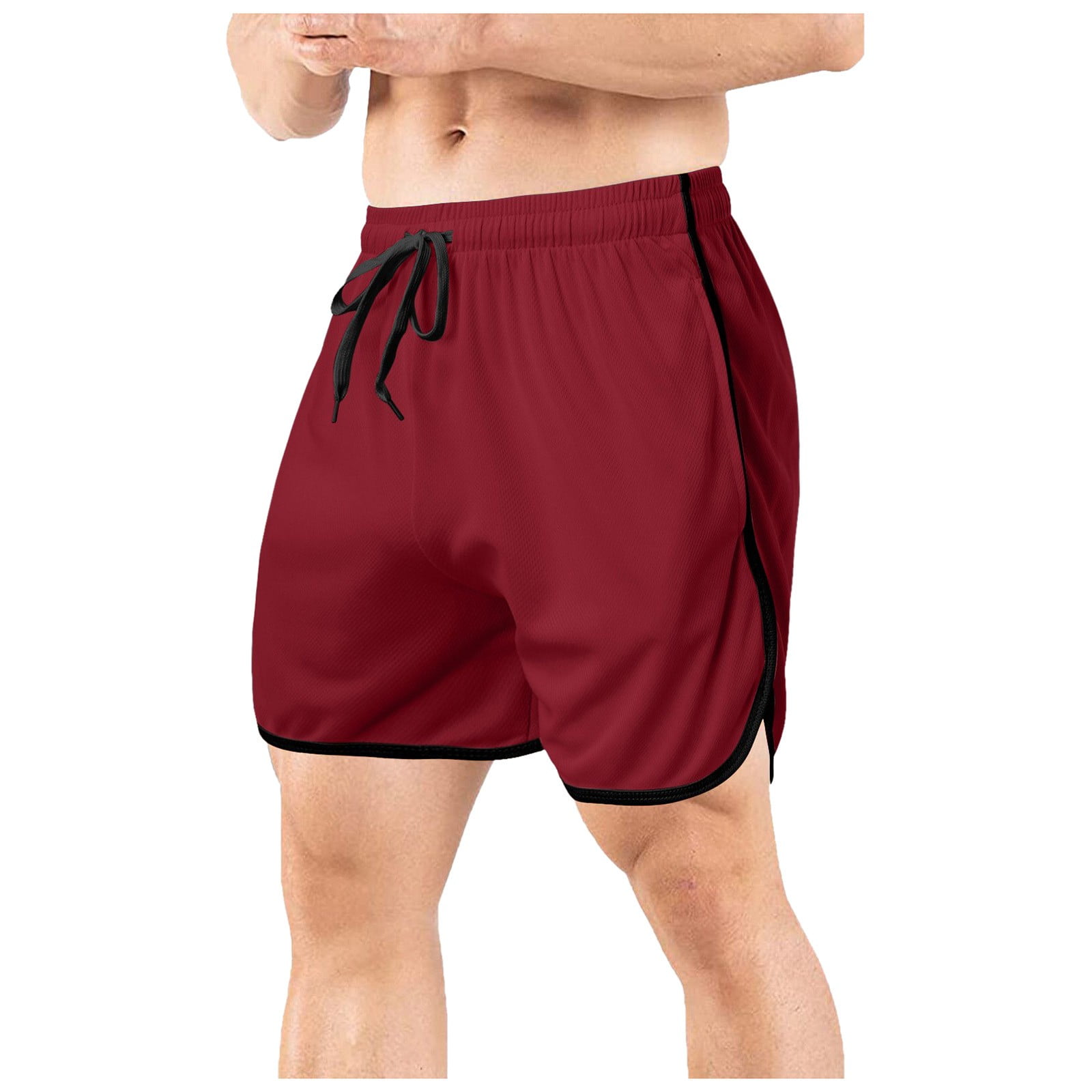 Gym Shorts Men Mesh Straight Hot Pants Fitness Beach Sports Casual ...