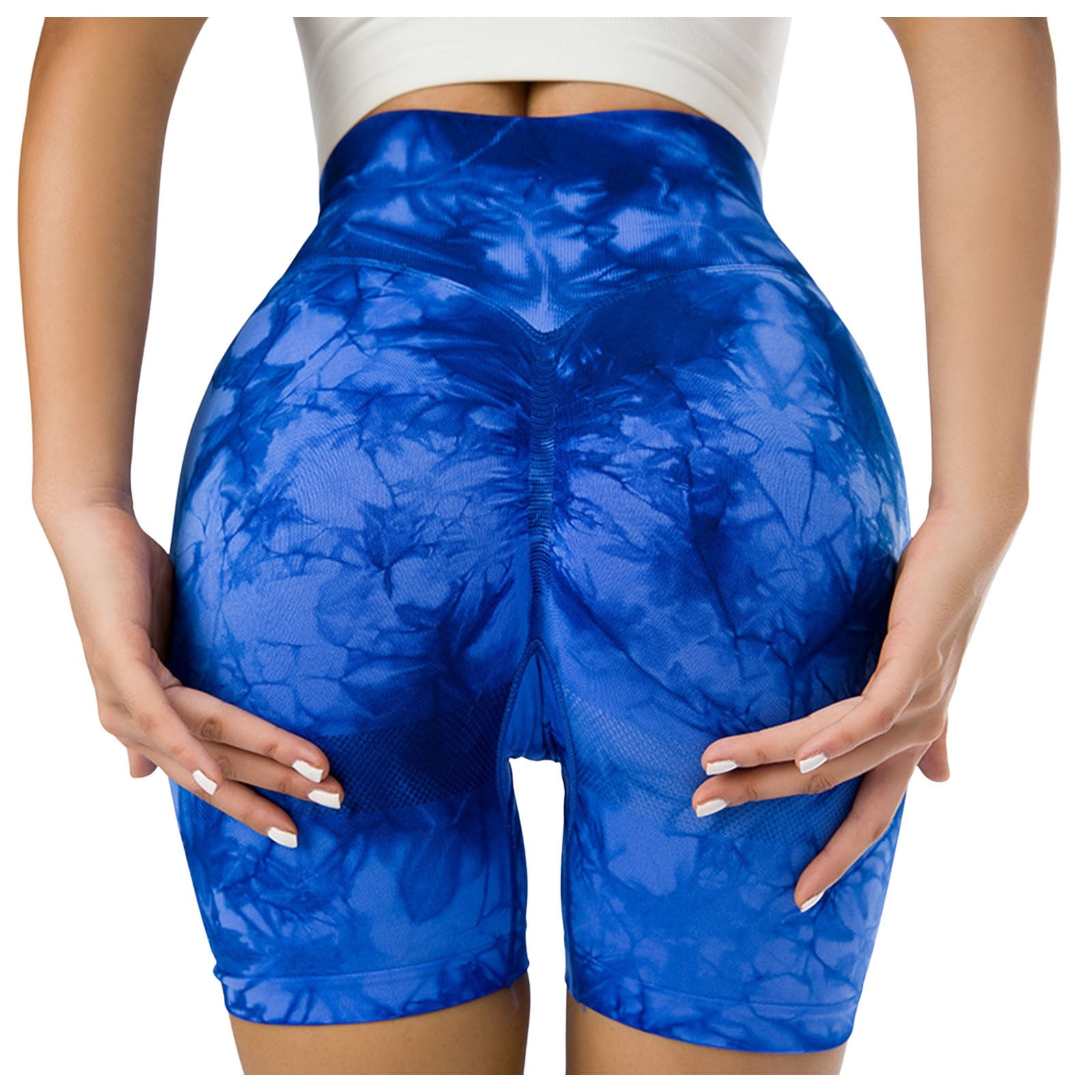 Gym Shorts Women Skinny Seamless High Waist Shaping Fitness Cycling ...