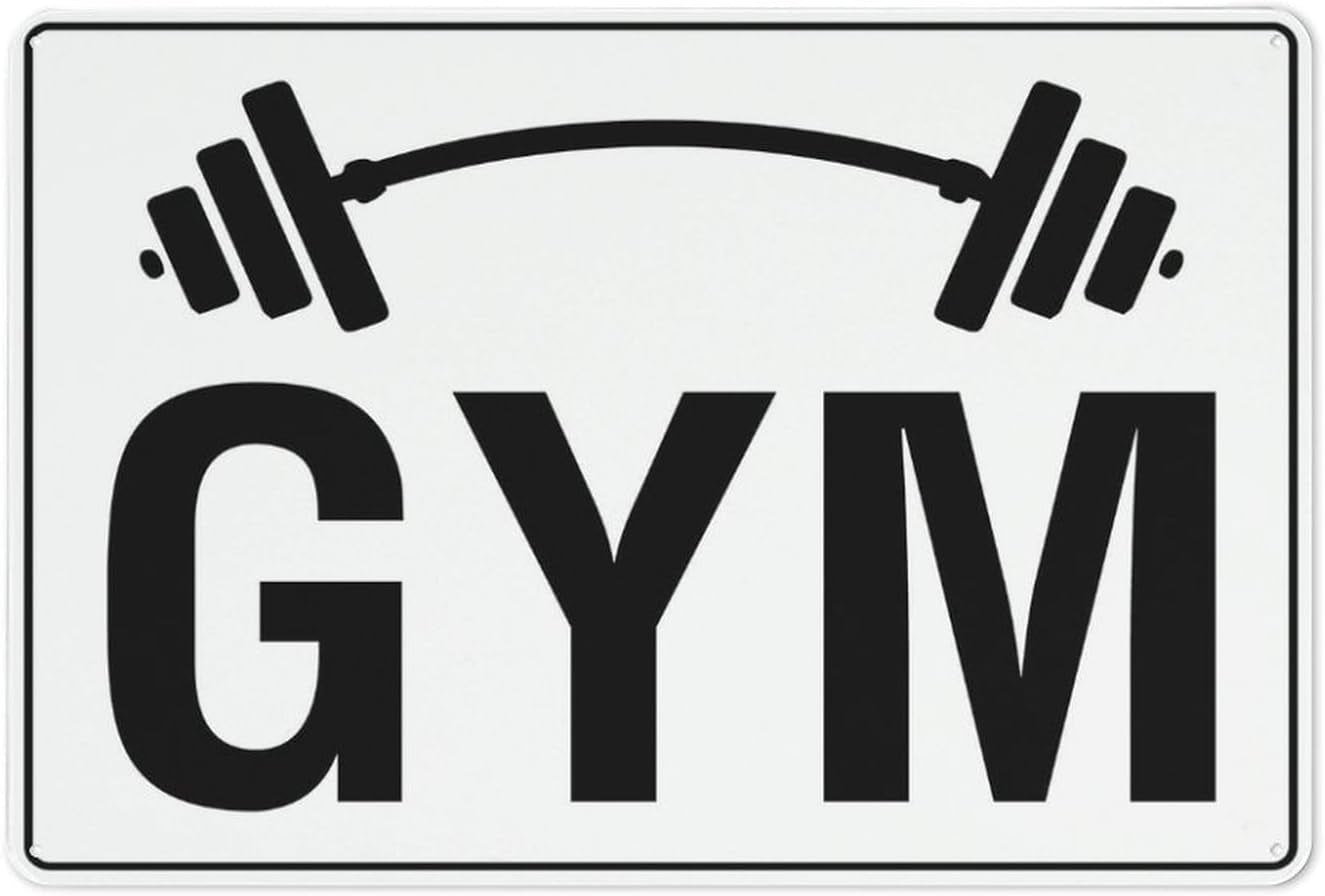 Gym Sign Outdoor Metal Sign - 12 X 8 Metal Signs For Business Workplace ...