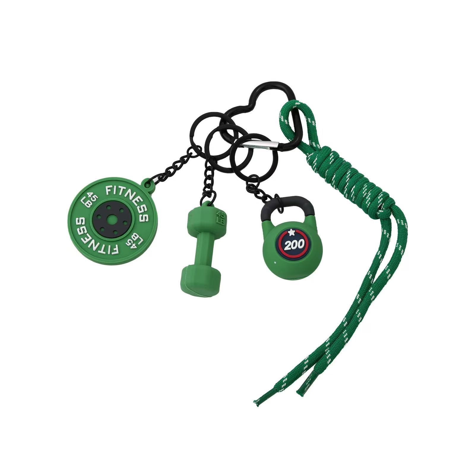 Gym Themed Waterproof Keyring PVC Materials Designs Versatile Fitness ...