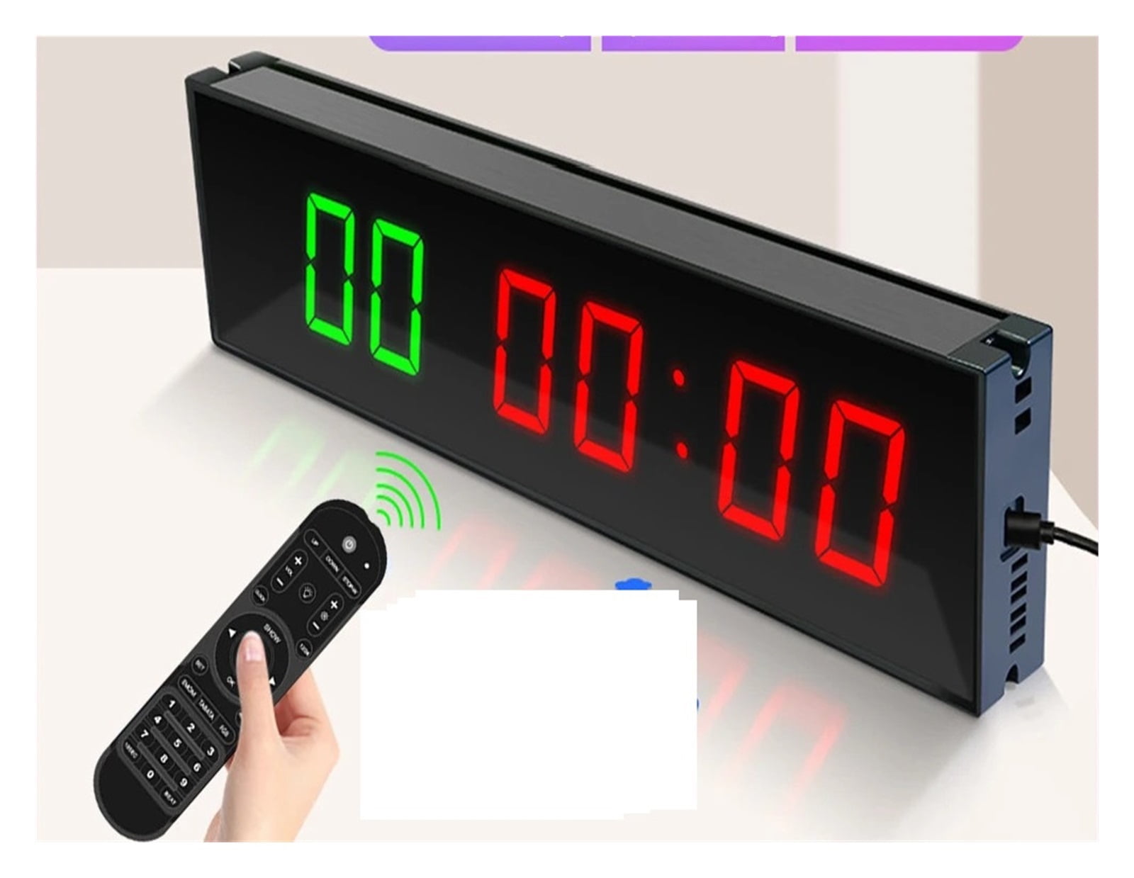 Gym Timer LED Interval Timer Digital Countdown Wall Mounted Clock ...
