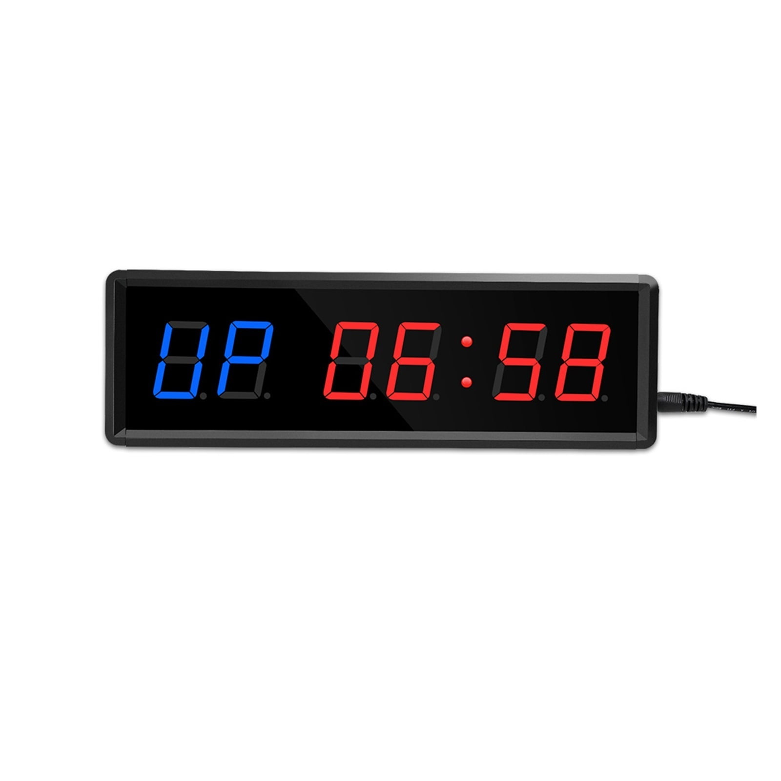 Gym Timer, LED Interval Timer Gym Digital Countdown Wall Clock Fitness ...