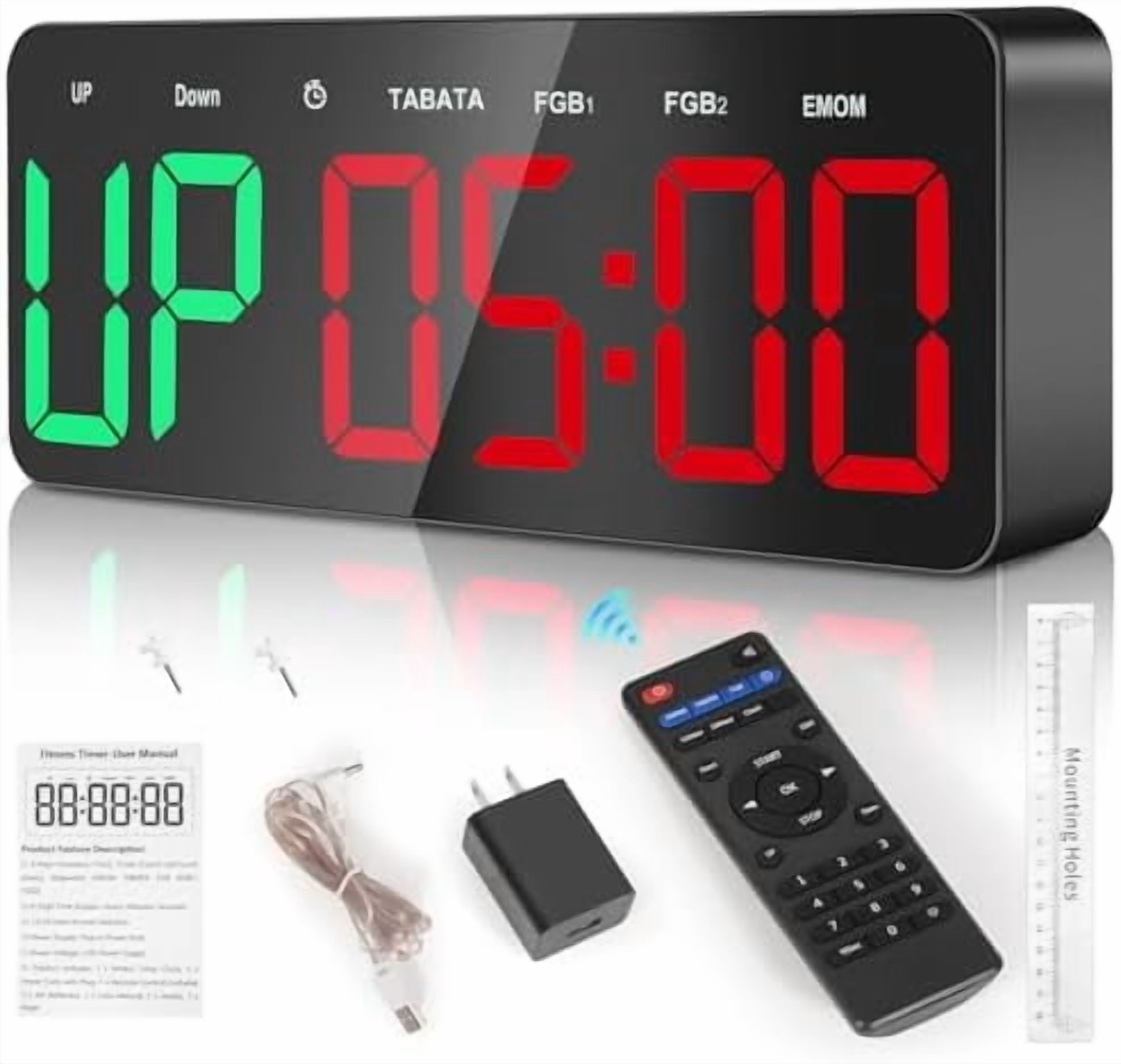 Gym Timer - Large Digital Gym Interval Workout for Fitness Enthusiast ...