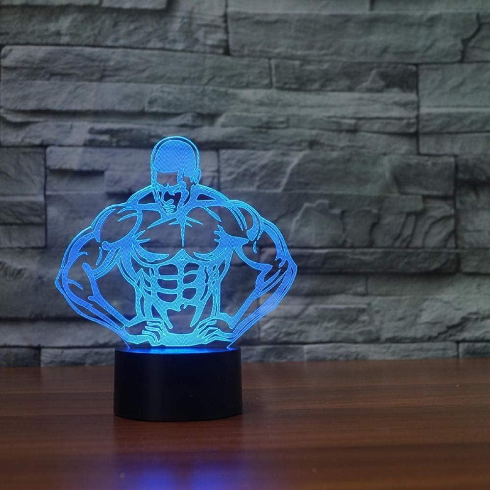 Gym Toys 3D Illusion Night Light Smart Touch Lamp Creative RGB Led ...
