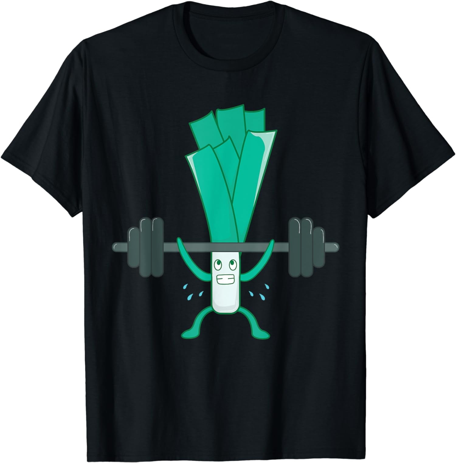 Gym Workout Powerlifter Muscles Fitness Leek T-Shirt - Walmart.com
