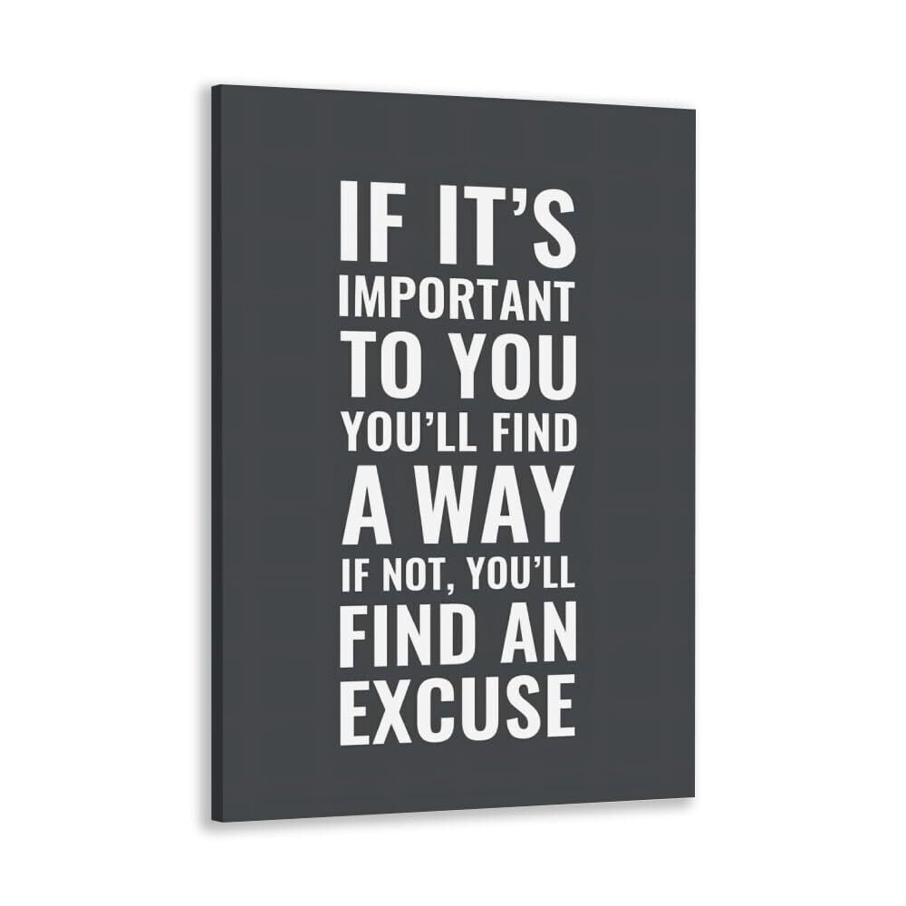 Gym fitness wall art series if it's important you'll find a way poster ...