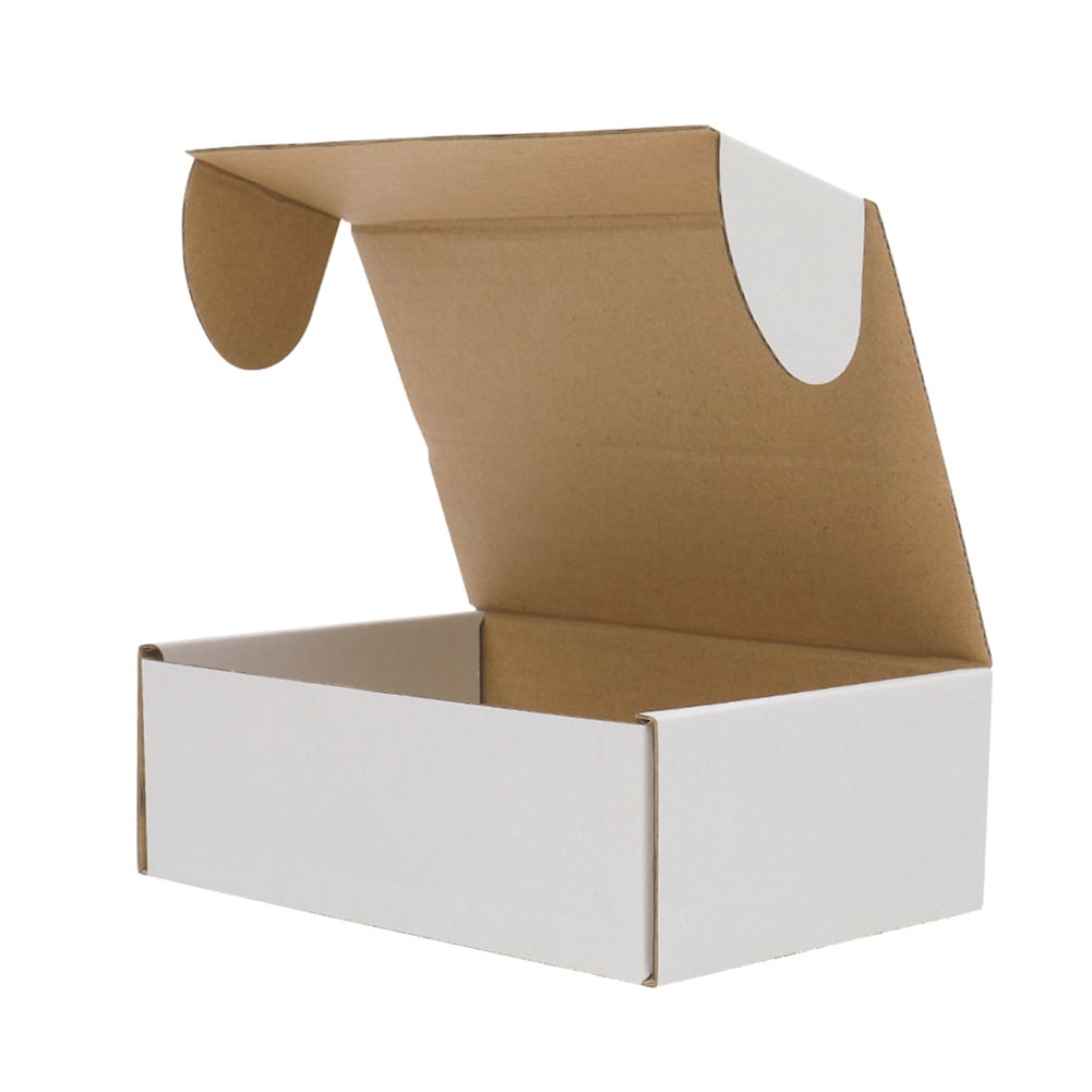 GymChoice 6x4x2 inches Shipping Boxes Set of 50, White Corrugated ...