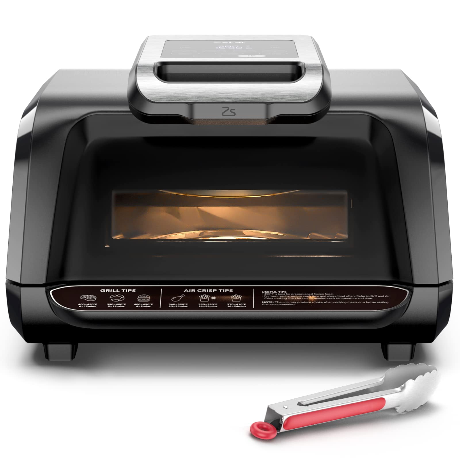 GymChoice Indoor Grill Air Fryer Combo with See-Through Window, 4-Quart ...