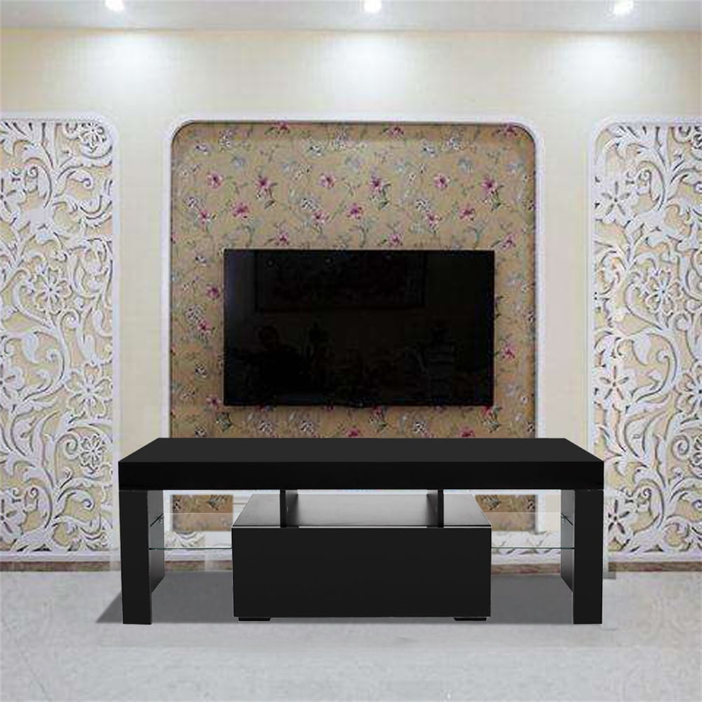 GymChoice Led Tv Cabinet With Single Drawer High Strength Space-saving ...