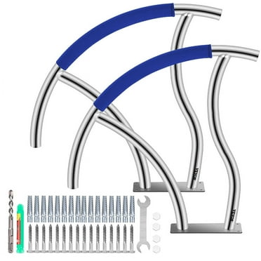 Kojem Stainless Steel Inground Pool Safety Handrail, Steps Railing, 2 ...