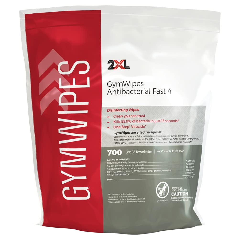 GymWipes Antibacterial Wipes Clean, Deodorize & Kills Bacteria, Viruses ...