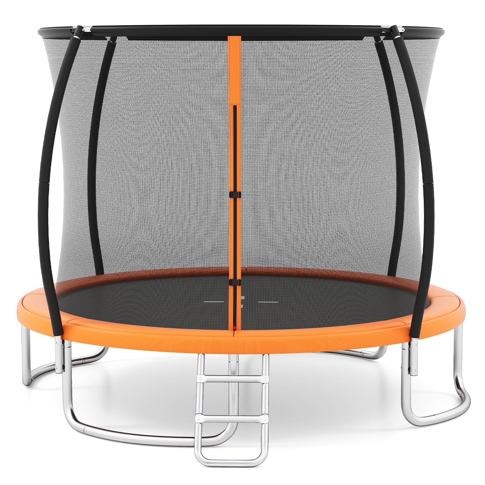 Gymax 10FT Outdoor Trampoline w/Safety Enclosure Net Anti-Rust ...